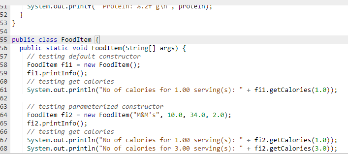 Solved Program errors displayed here Fooditem.java:55: | Chegg.com Solved Program errors displayed here Fooditem.java:55: | Chegg.com