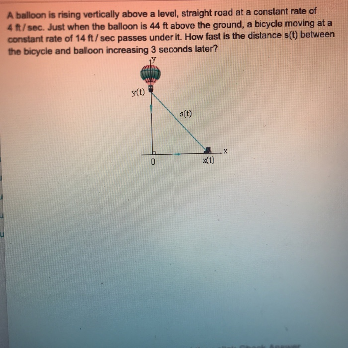 Solved A balloon is rising vertically above a level, | Chegg.com