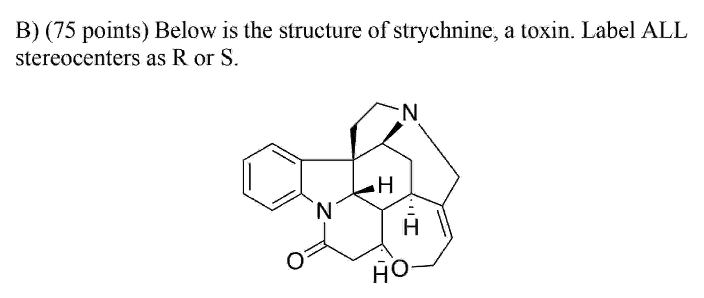 Solved B) ( 75 ﻿points) ﻿Below is the structure of | Chegg.com