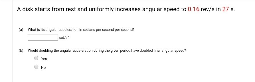 Solved A disk starts from rest and uniformly increases | Chegg.com