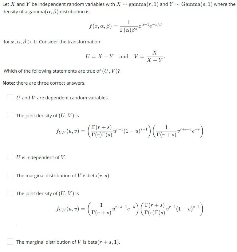 Solved Let X and Y be independent random variables with | Chegg.com