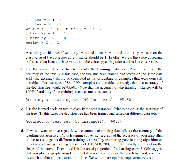 Solved Part II: Programming (70 points) Implement the ID3 | Chegg.com