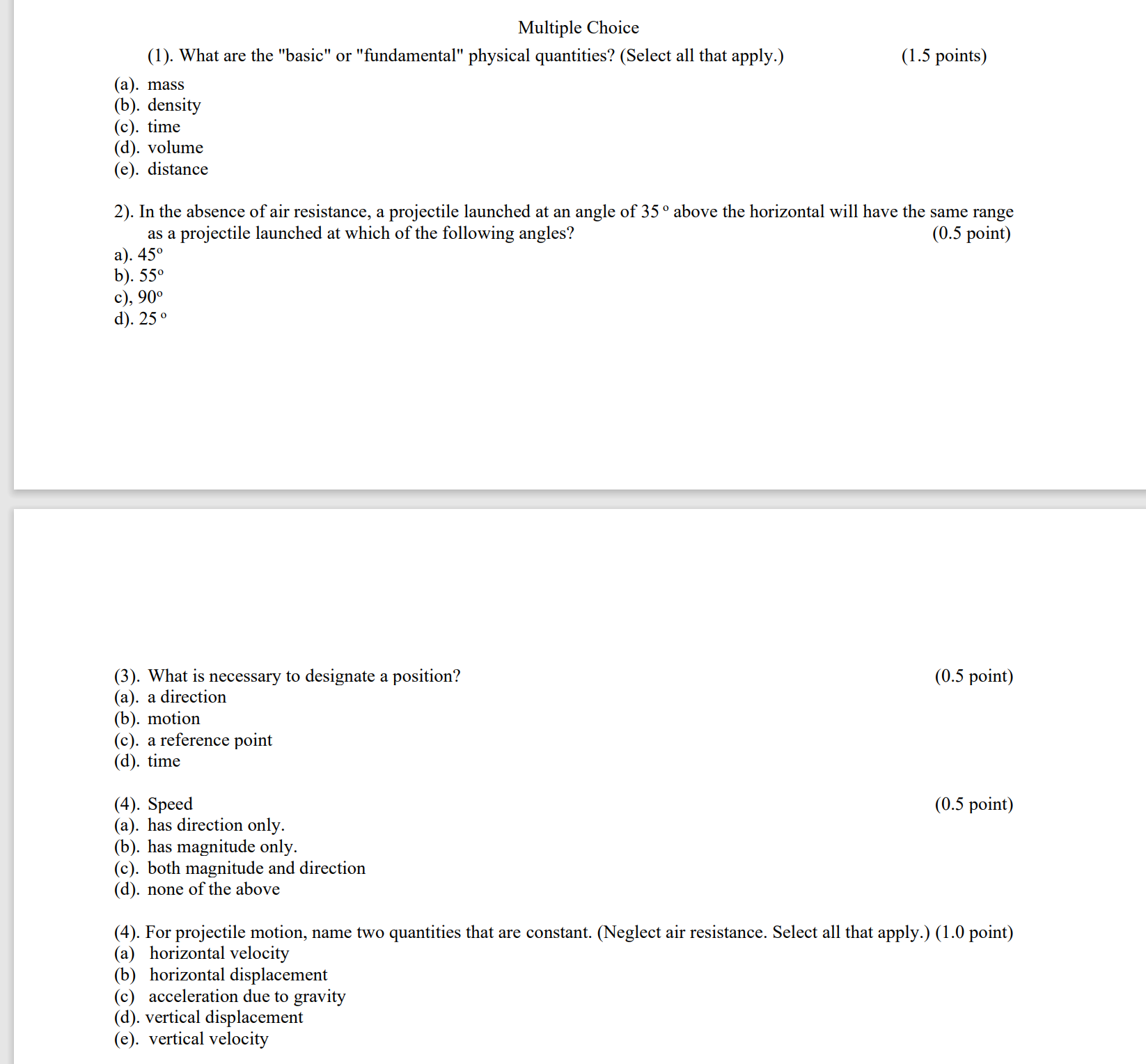 Solved Multiple Choice(1). ﻿What are the "basic" or | Chegg.com