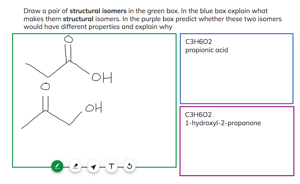 Solved Draw a pair of structural isomers in the green box. | Chegg.com