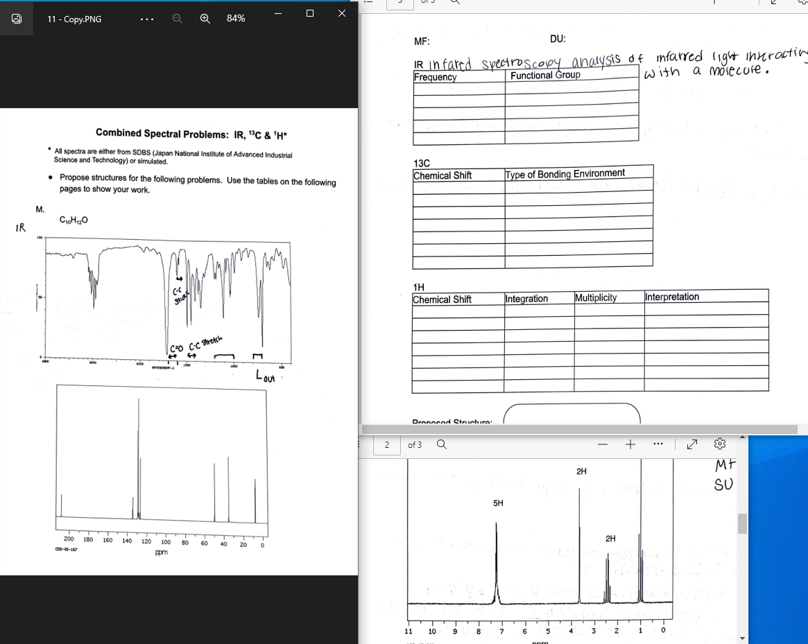 Solved Combined Spectral Problems: IR,13C&1H∗ * All spectra | Chegg.com