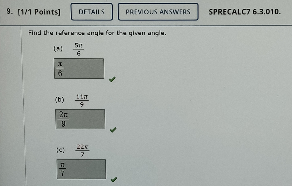 Solved 9. [1/1 Points] DETAILS PREVIOUS ANSWERS SPRECALC7 | Chegg.com