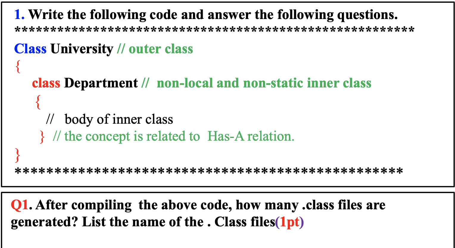Solved 1. Write the following code and answer the following | Chegg.com