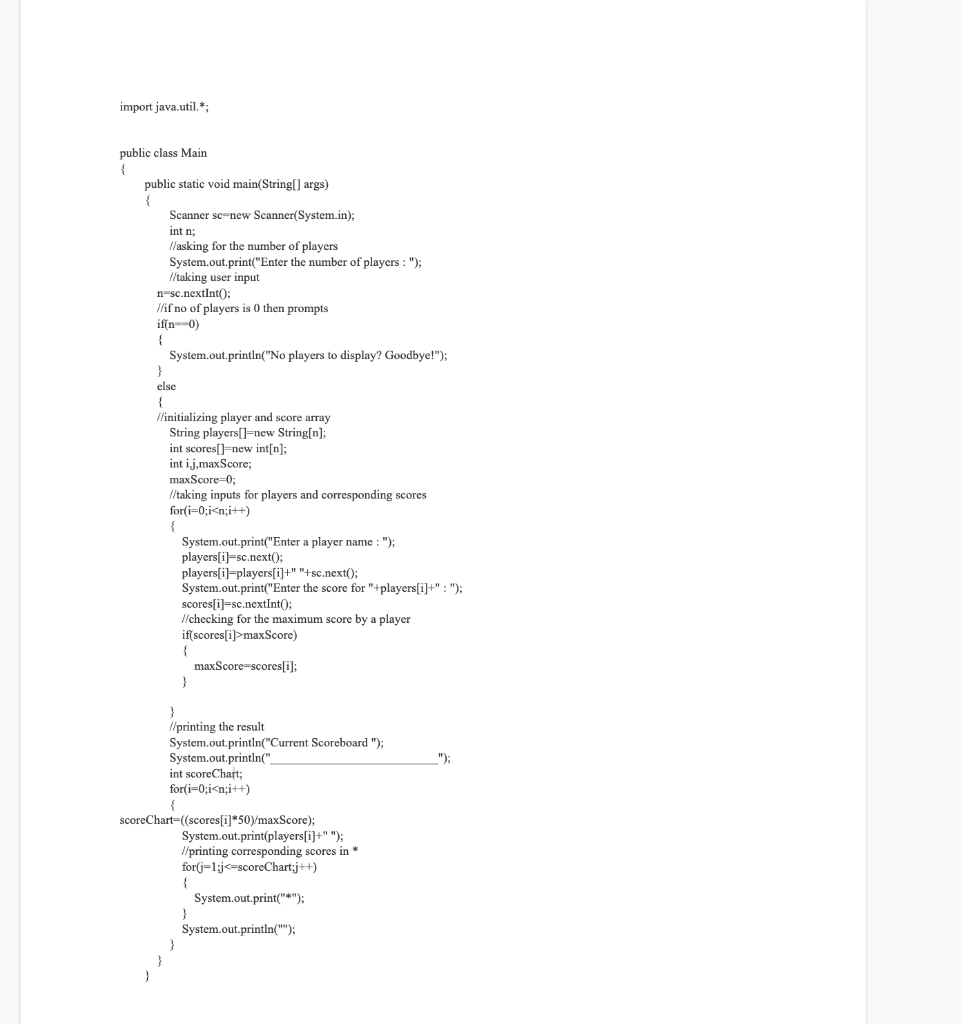 Solved Import Javautil Public Class Main Public Static