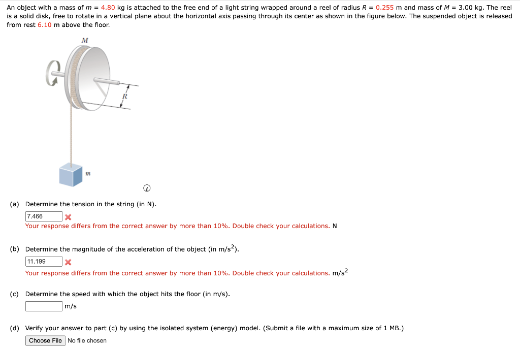 Solved An object with a mass of m=4.80 kg is attached to the | Chegg.com
