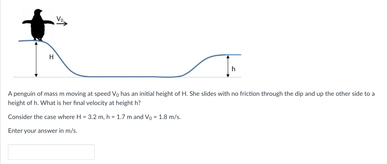 Solved by an EXPERT A penguin of ﻿mass m ﻿moving at ﻿speed V0 ﻿has an | Chegg.com