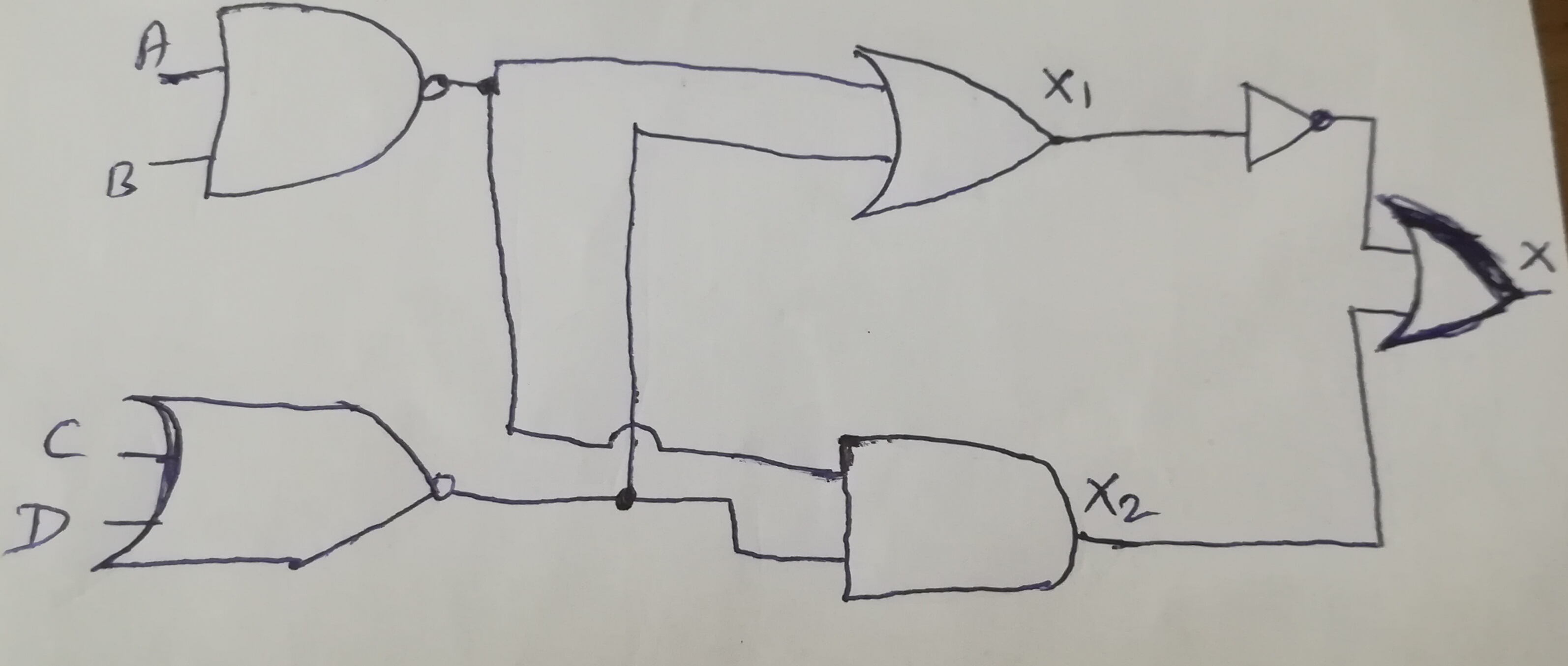 Solved Write the expressions for X1, X2 and X in the circuit | Chegg.com