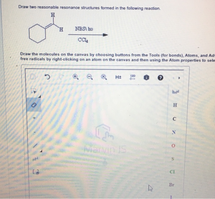 Solved Draw two reasonable resonance structures formed in | Chegg.com