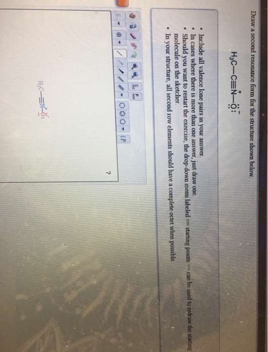 Solved esnanCe torm tor the structure shown below . Include | Chegg.com