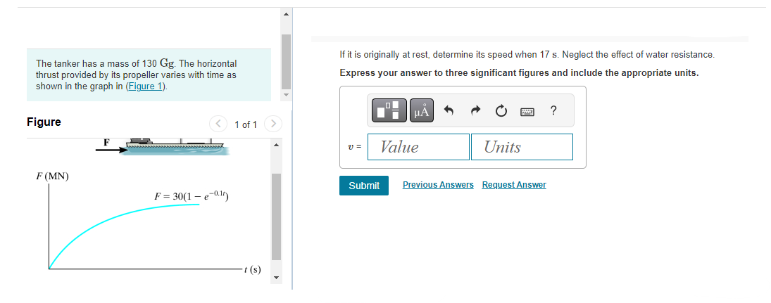 Solved If it is originally at rest, determine its speed when | Chegg.com
