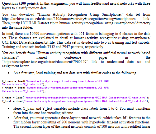 Solved Questions (100 points): In this assignment, you will | Chegg.com