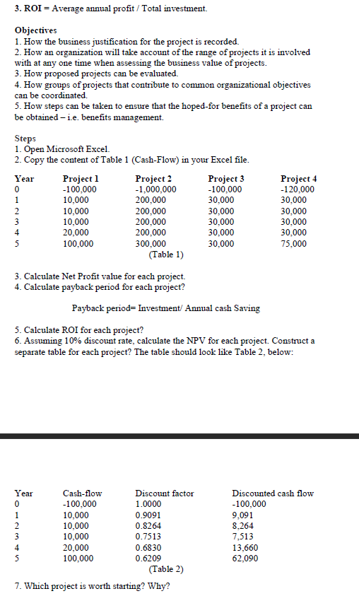 Project Selection Criteria 1. Net Present Value | Chegg.com