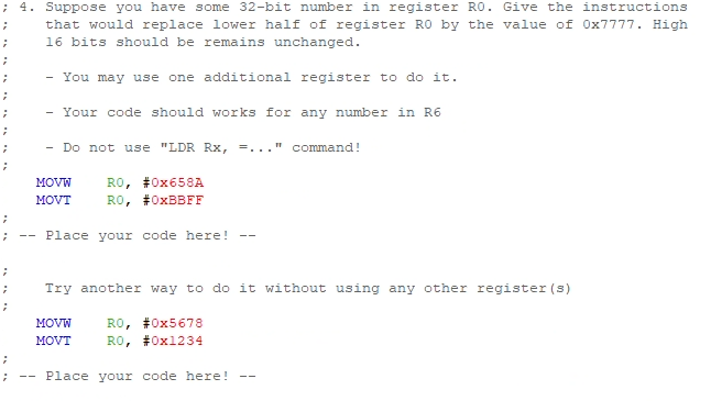 Solved in ARM assembly code please! | Chegg.com