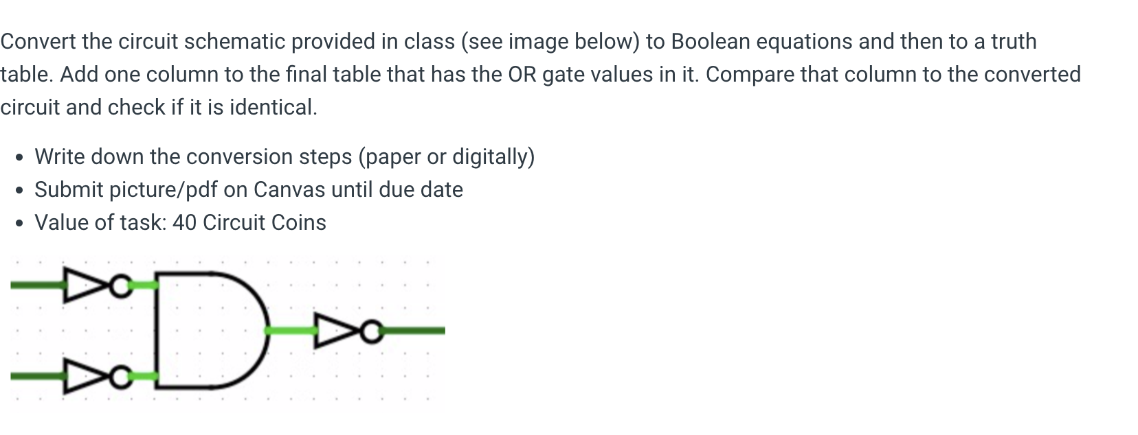 Solved Convert the circuit schematic provided in class (see | Chegg.com