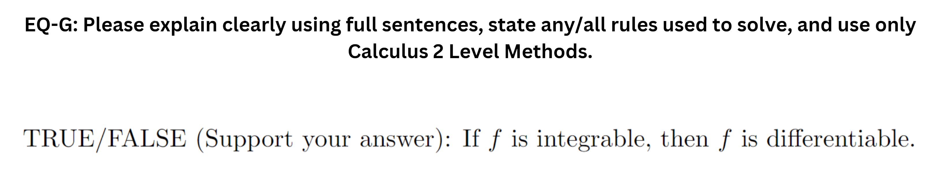 Solved EQ-G: Please explain clearly using full sentences, | Chegg.com