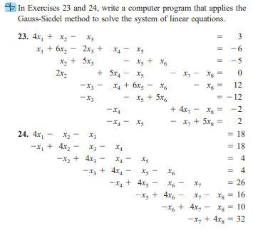 Solved -*3 In Exercises 23 and 24, write a computer program | Chegg.com
