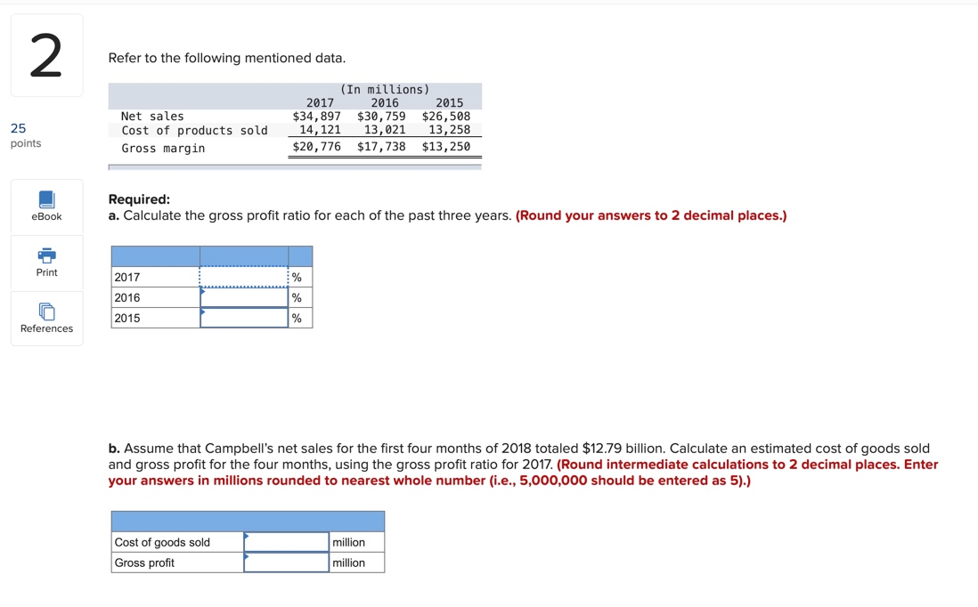 Solved 2 Refer to the following mentioned data. (In | Chegg.com Solved 2 Refer to the following mentioned data. (In | Chegg.com