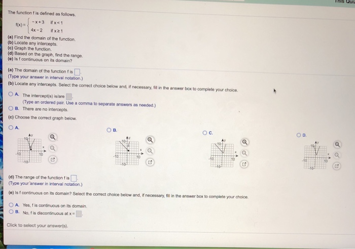 Solved The function f is defined as follows. (a) Find the | Chegg.com