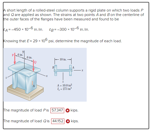 Solved A short length of a rolled-steel column supports a | Chegg.com