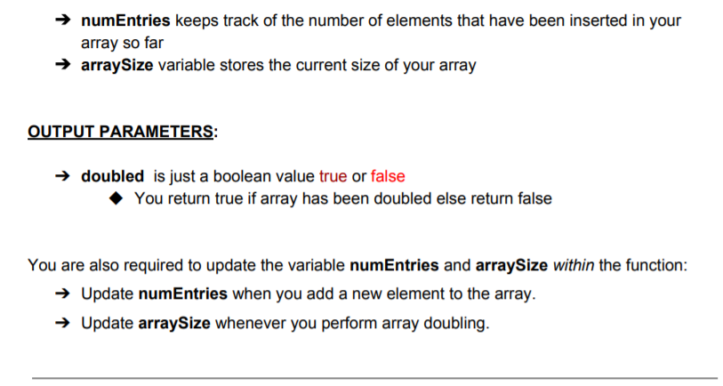 Solved 1. Array Doubling Append to an array In this problem, | Chegg.com