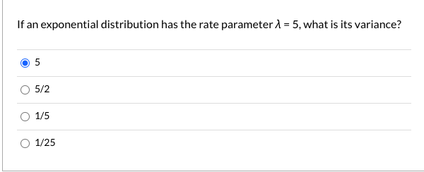 Solved If an exponential distribution has the rate parameter | Chegg.com