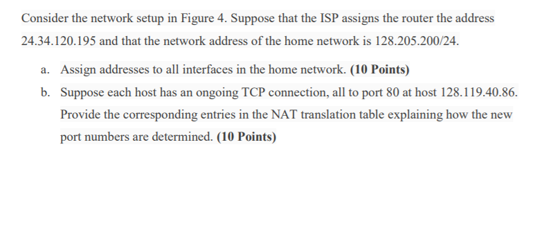 Solved Consider the network setup in Figure 4. Suppose that | Chegg.com