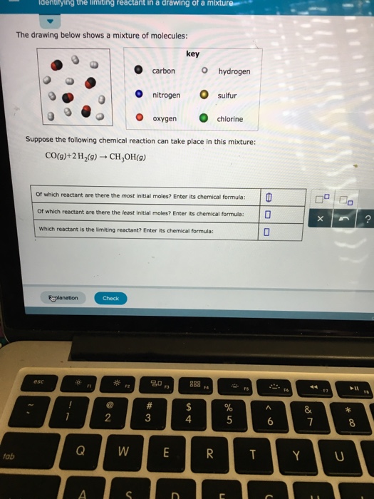 Solved dentrying the limiting reactant in a drawing of a | Chegg.com
