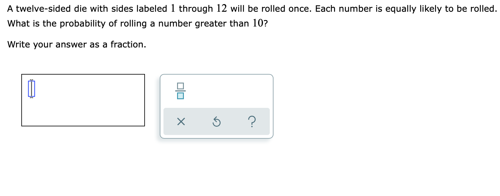 Solved A twelve-sided die with sides labeled 1 through 12 | Chegg.com
