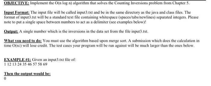 Solved OBJECTIVE: Implement the O(n log n) algorithm that | Chegg.com Solved OBJECTIVE: Implement the O(n log n) algorithm that | Chegg.com