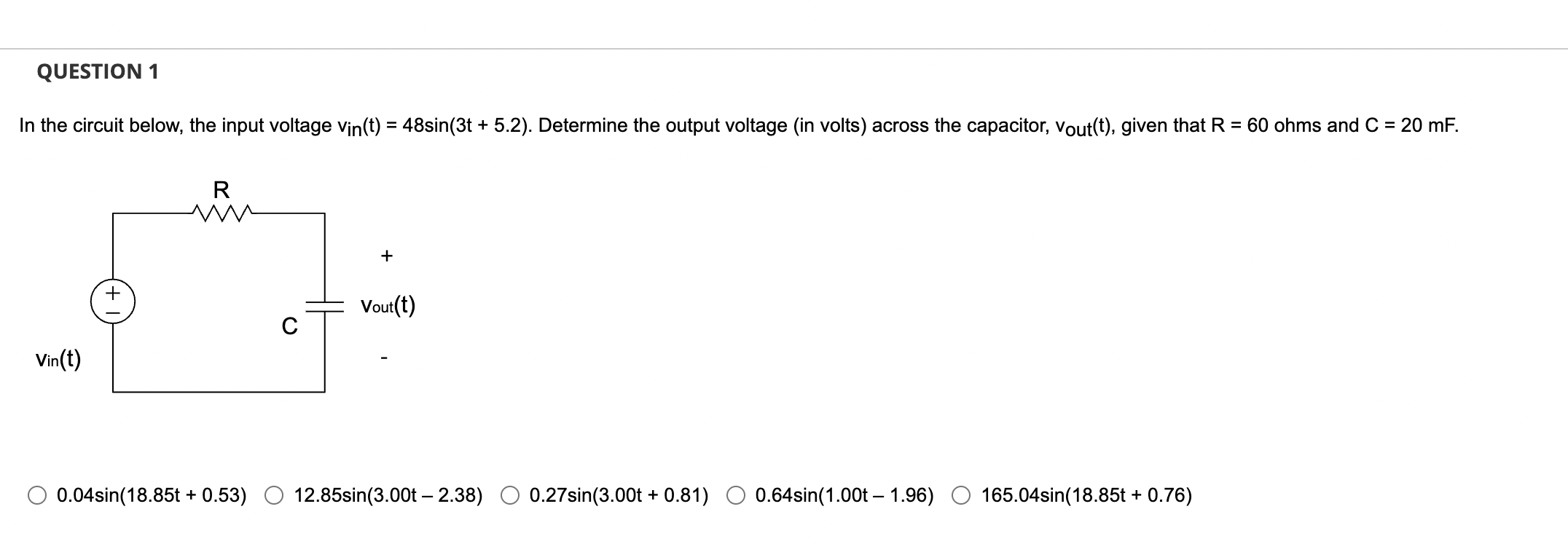 Solved In the circuit below, the input voltage | Chegg.com