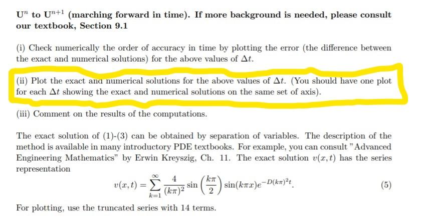 Solved 1. Consider the partial differential (diffusion) | Chegg.com