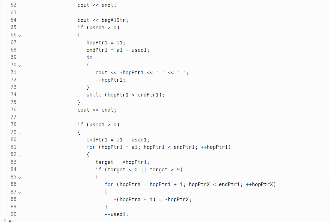 Solved \{ cout ≪⋆ hopPtr2