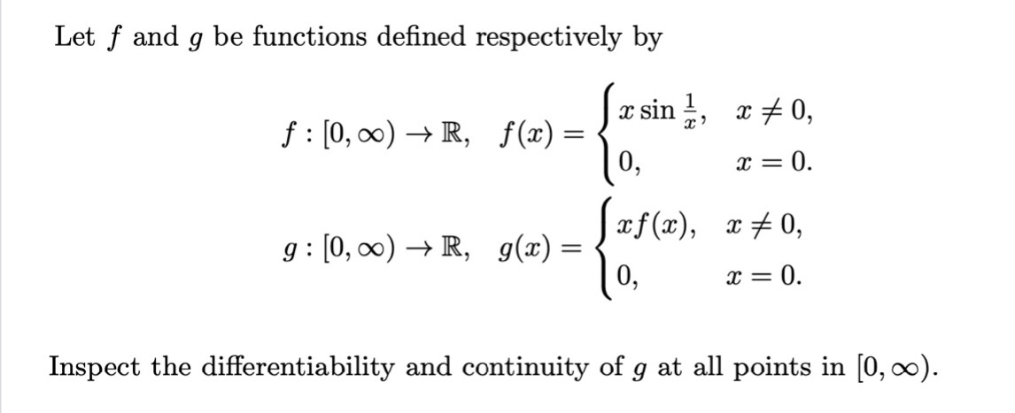 Solved Let f and g be functions defined respectively by | Chegg.com