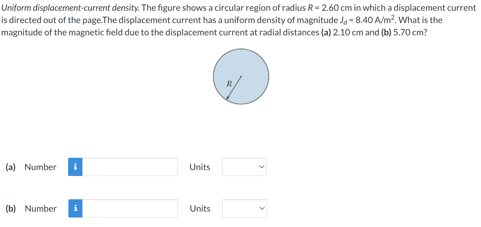 Solved Uniform displacement-current density. The figure | Chegg.com