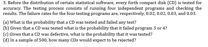 Solved 3. Before the distribution of certain statistical | Chegg.com
