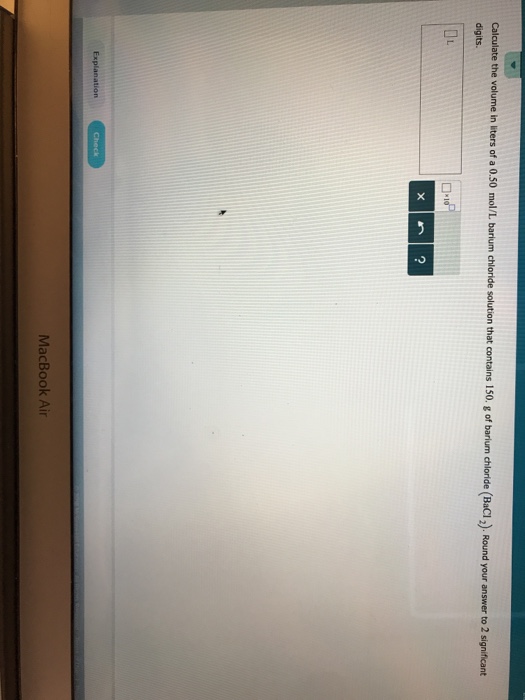 Solved that contains 150. g of barium chloride (BaCI2). | Chegg.com