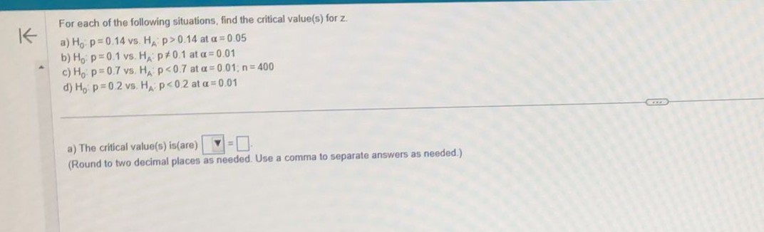 Solved For each of the following situations, find the | Chegg.com