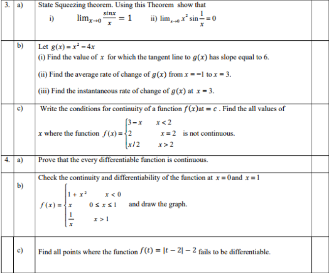 Solved 3. a) State Squeezing theorem. Using this Theorem | Chegg.com