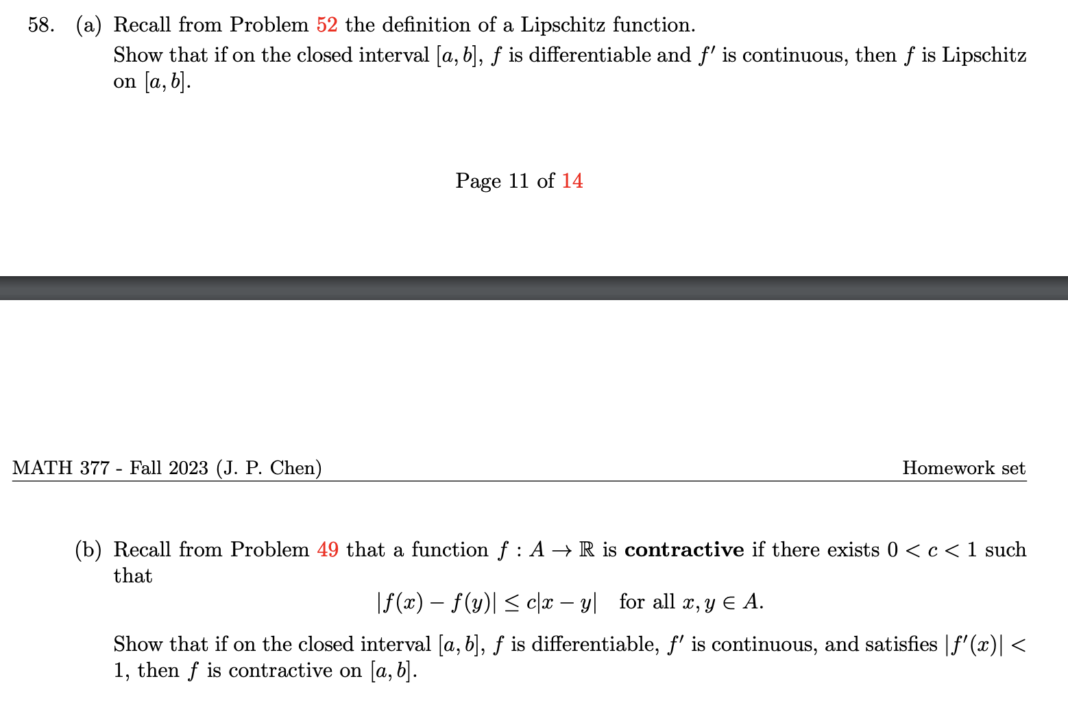 Solved 58. (a) Recall from Problem 52 the definition of a | Chegg.com