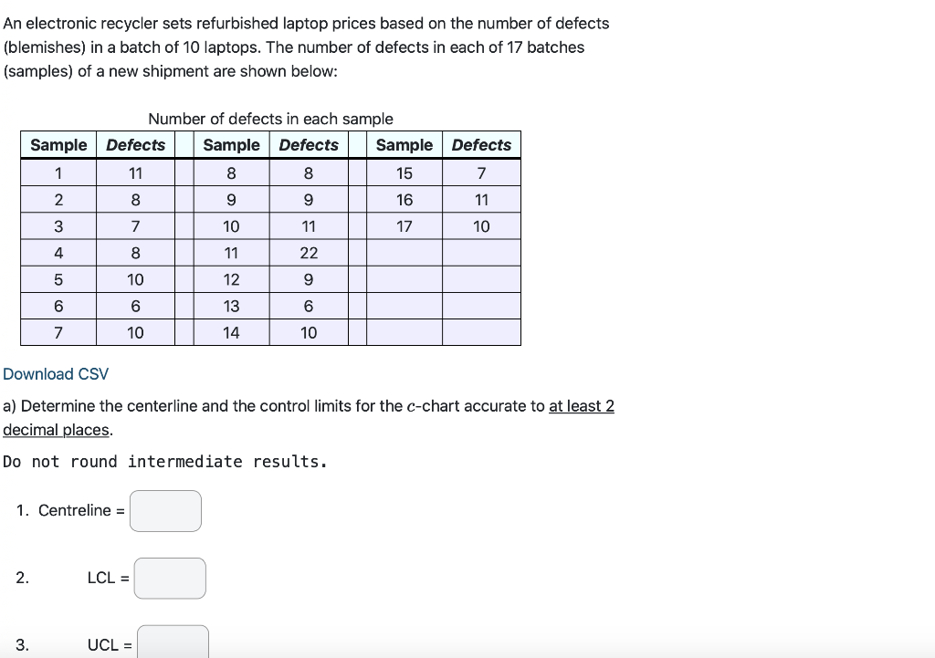 Solved An electronic recycler sets refurbished laptop prices | Chegg.com