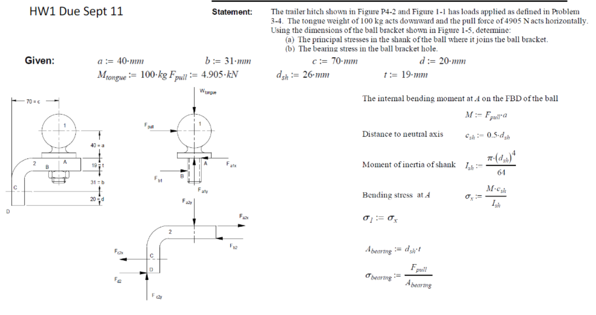 Solved Given:a:=40*mmMtongue :=100*kgFpull :=4.905*kN,The | Chegg.com