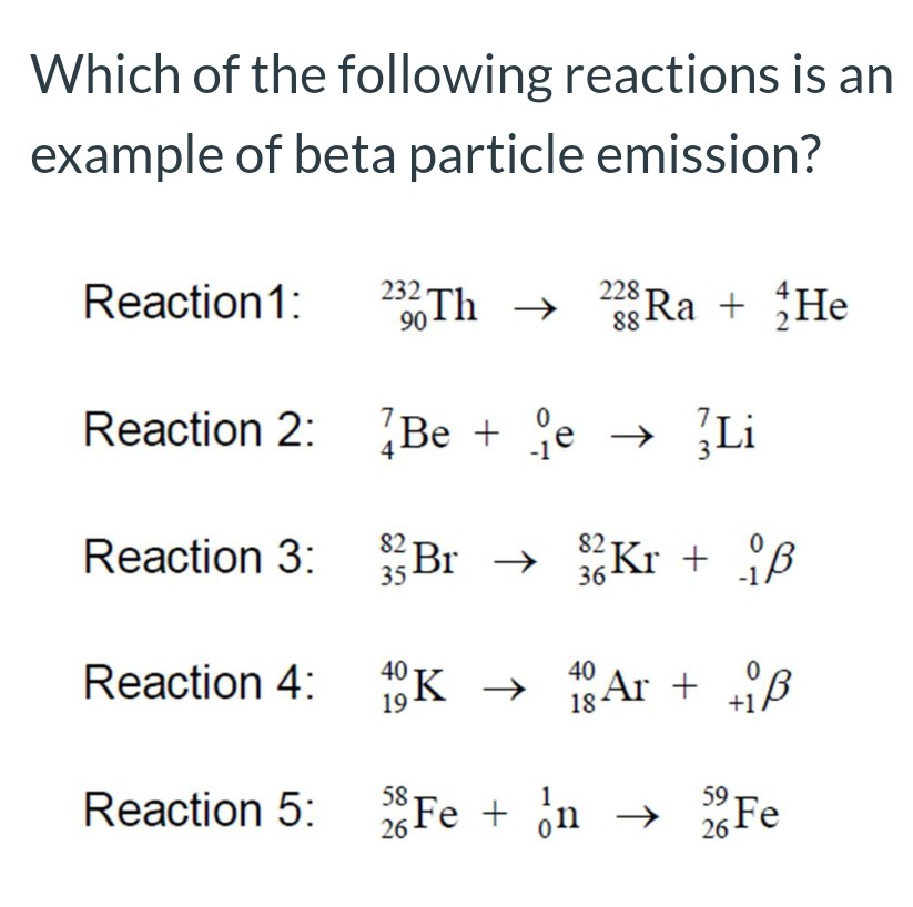 Solved Which of the following reactions is an example of | Chegg.com