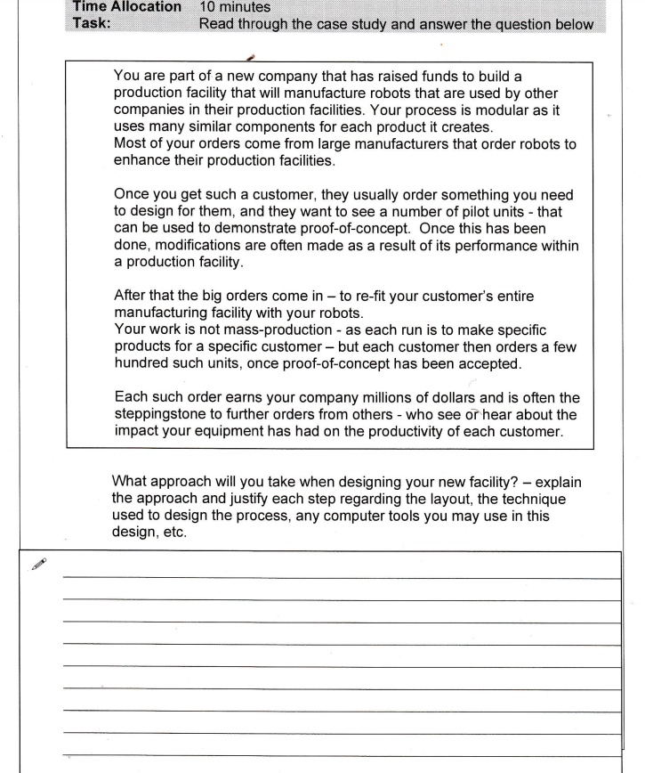 Solved Time Allocation 10 minutes Task: Read through the | Chegg.com