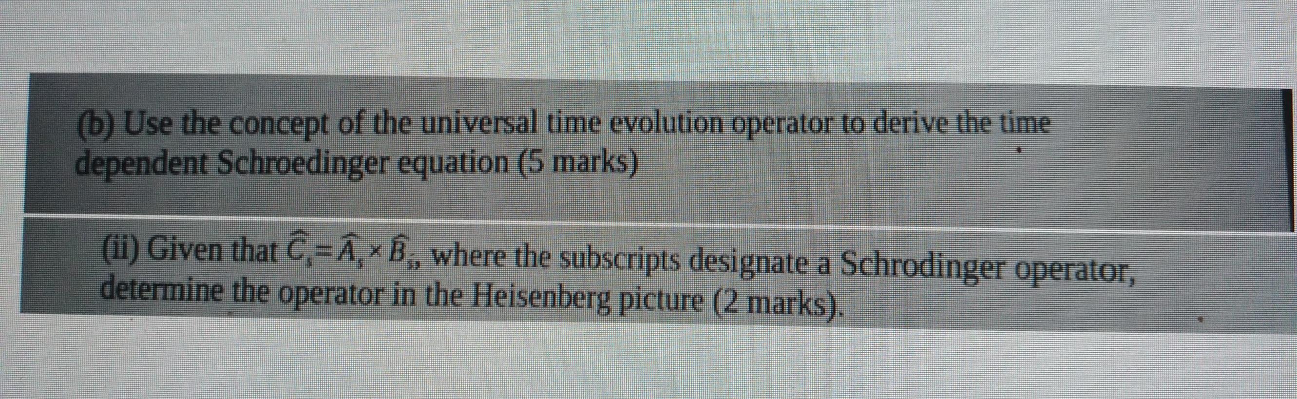 Solved (b) Use the concept of the universal time evolution | Chegg.com