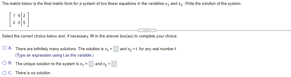 Solved -5 2 4 The matrices below are the result of | Chegg.com