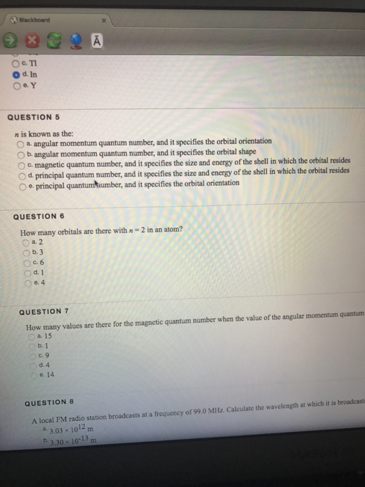 Solved N is known as the: a angular momentum quantum | Chegg.com